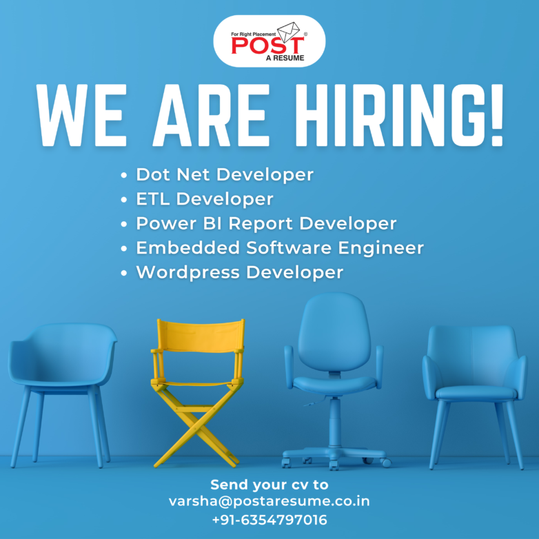 Hiring Now... Check and Apply... Job updates from POST A RESUME | POST ...