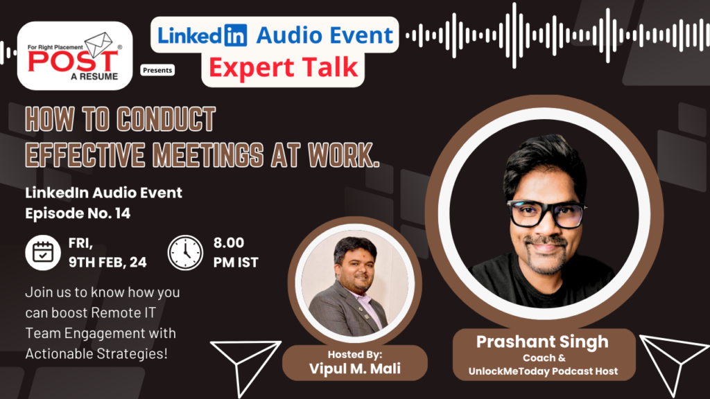 Audio Event Ep. 14 | Expert Talk with Prashant Singh on How to conduct ...