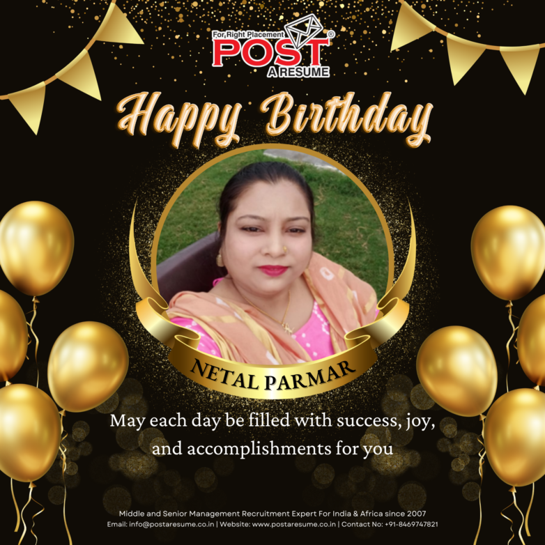 Happy Birthday, Netal Parmar! Keep Smiling and Stay Blessed! | POST A ...